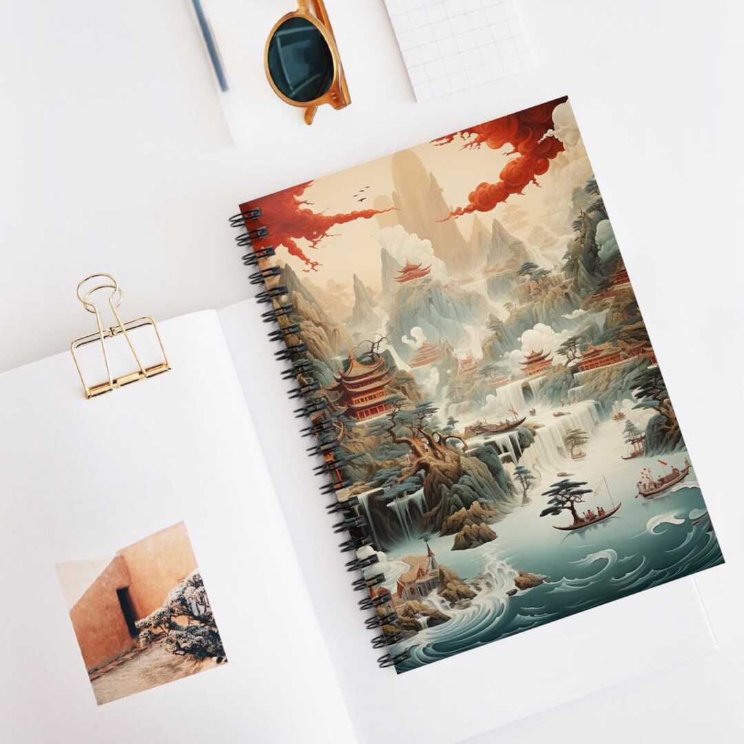 China Spiral Notebook - Artistic Ruled Line Journal, Creative Writing ...
