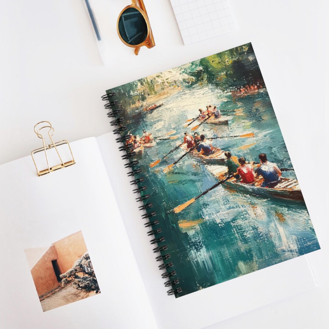 Rowing Regatta Spiral Notebook - Ruled Line, Nautical Journal, Crew ...