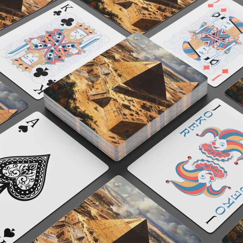 Building of the Pyramids Playing Cards - Ancient Wonders, Historic ...