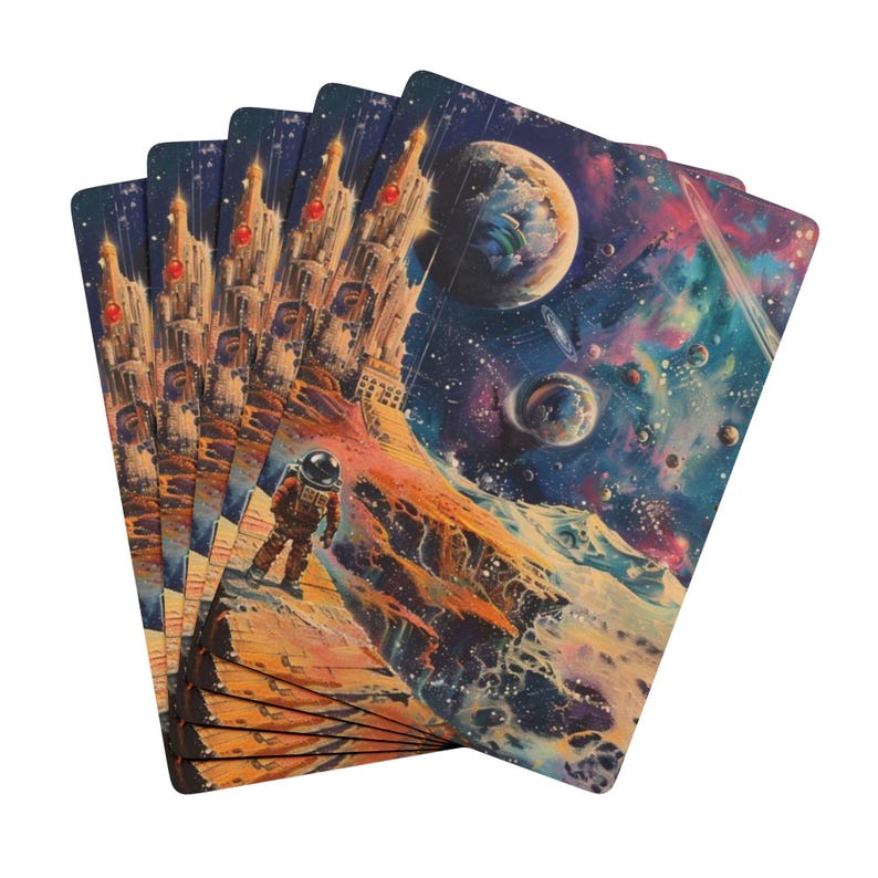 Adventures in Space Poker Playing Cards Set, Space-themed Card Game ...
