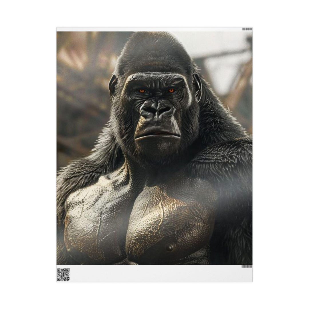 Gorilla Wrapping Paper Roll - Bold Gorilla Design, Gift Wrapping ...