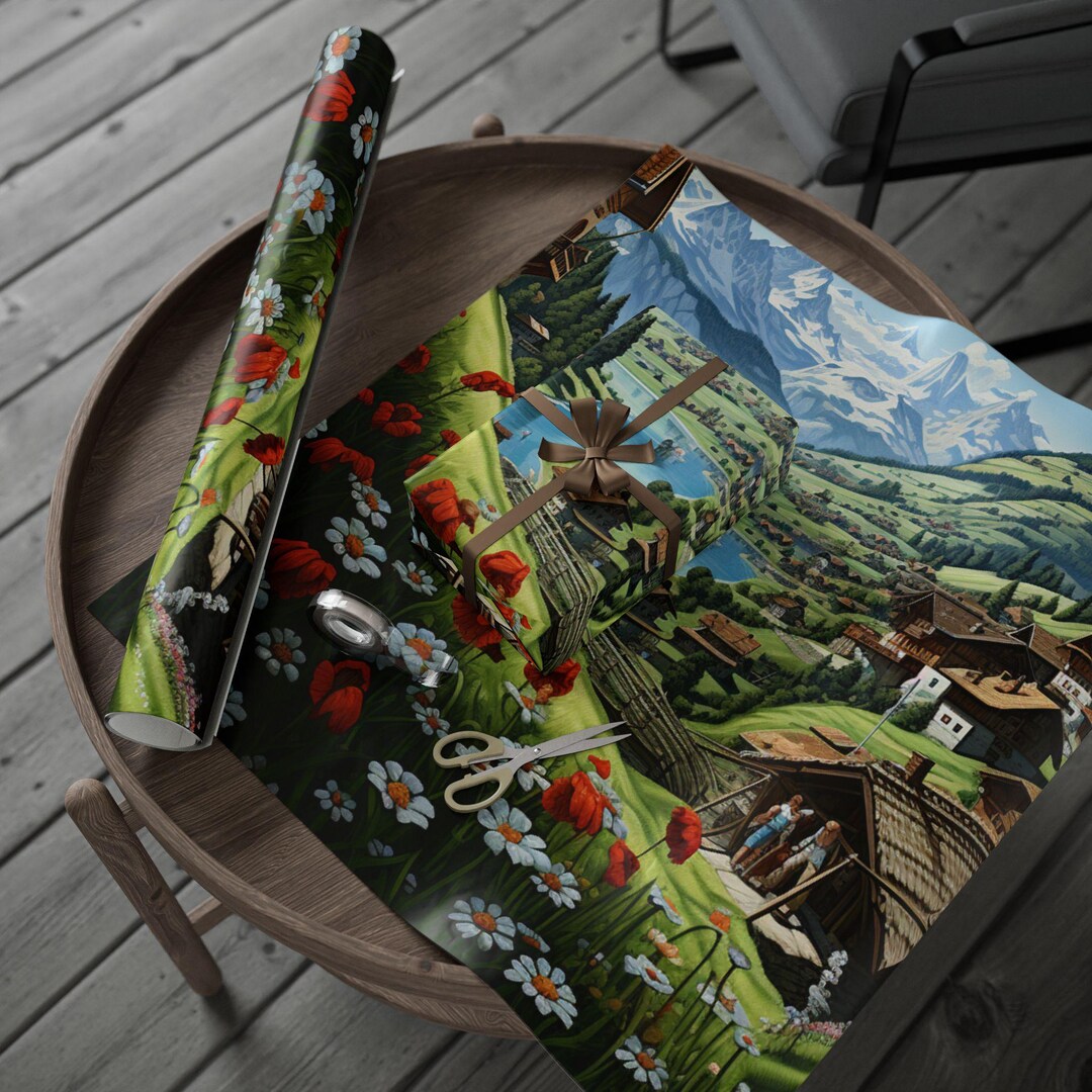Swiss Culture Wrapping Paper - Gift Wrap for All Occasions, Nature ...