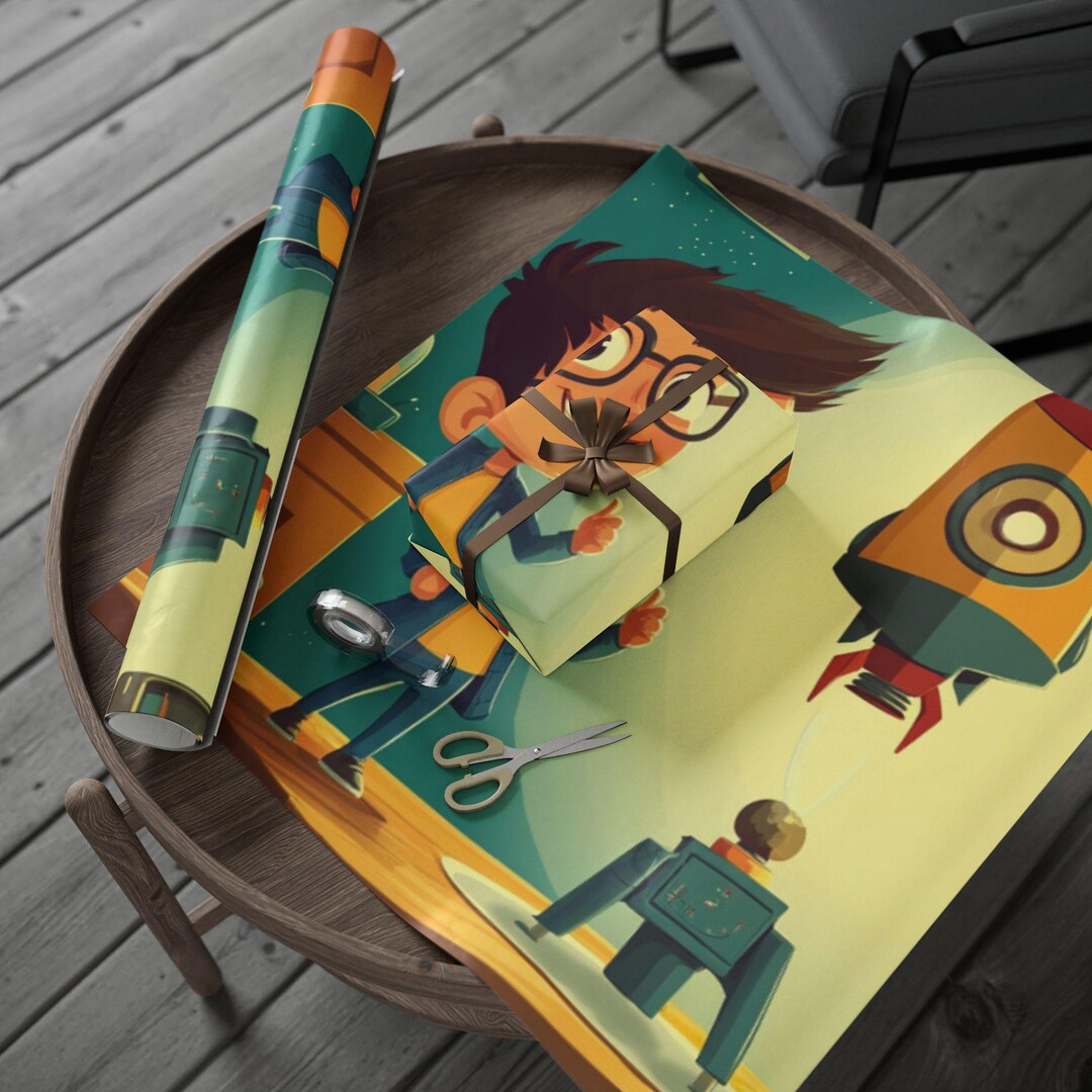 Start up Journey Wrapping Paper, Fun Gift Wrap for Kids Birthdays ...
