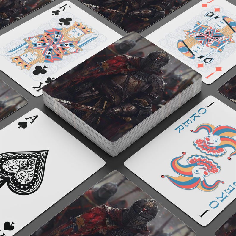 Medieval Knights Poker Playing Cards Set, Unique Card Games, Perfect ...