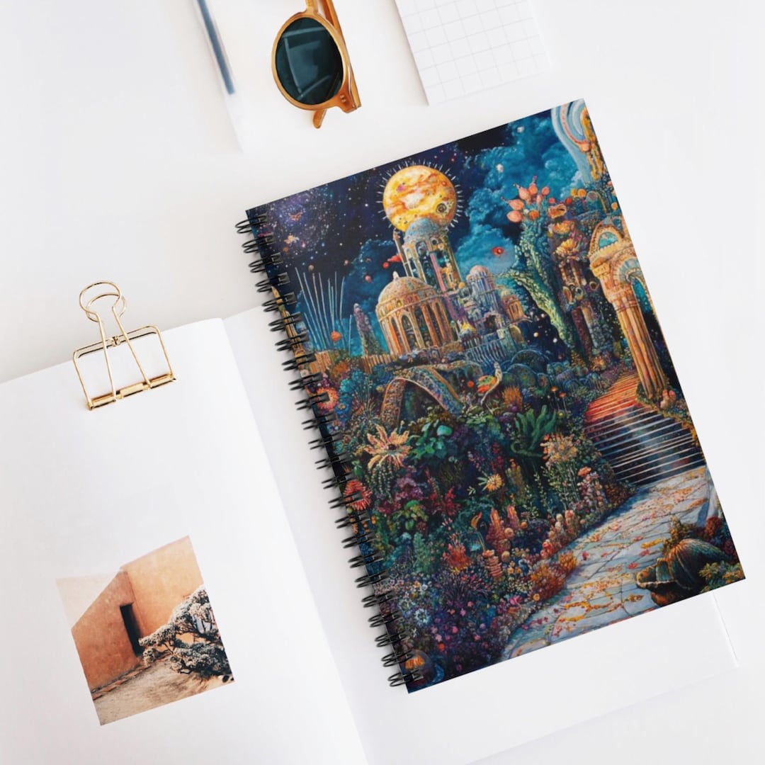 Temporal Garden Spiral Notebook - Ruled Line, Whimsical Journal, Nature ...