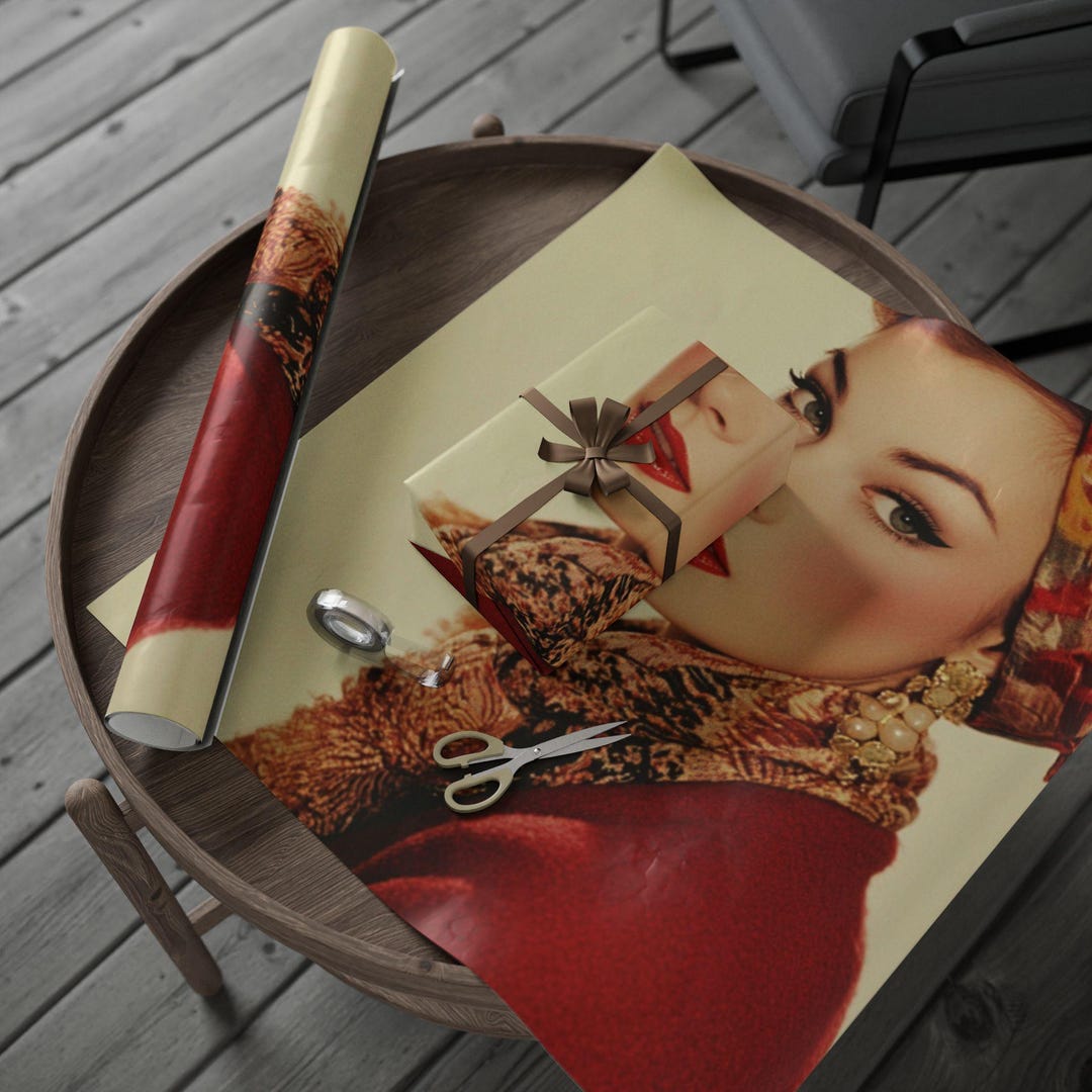 Vintage Fashion Wrapping Paper - Chic Gift Wrap, Retro Style Wrapping ...