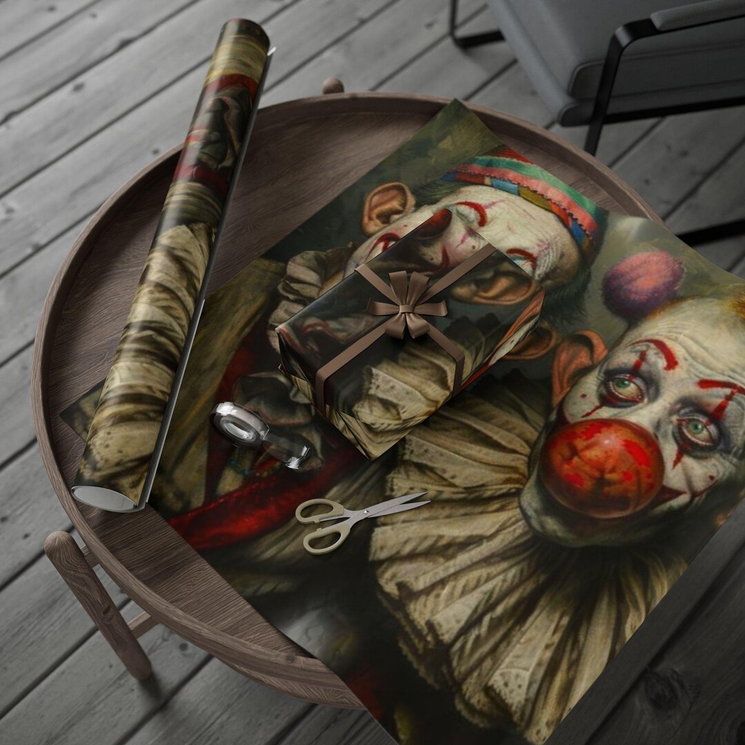 Circus Clowns Wrapping Paper, Fun Gift Wrap for Birthdays, Parties ...
