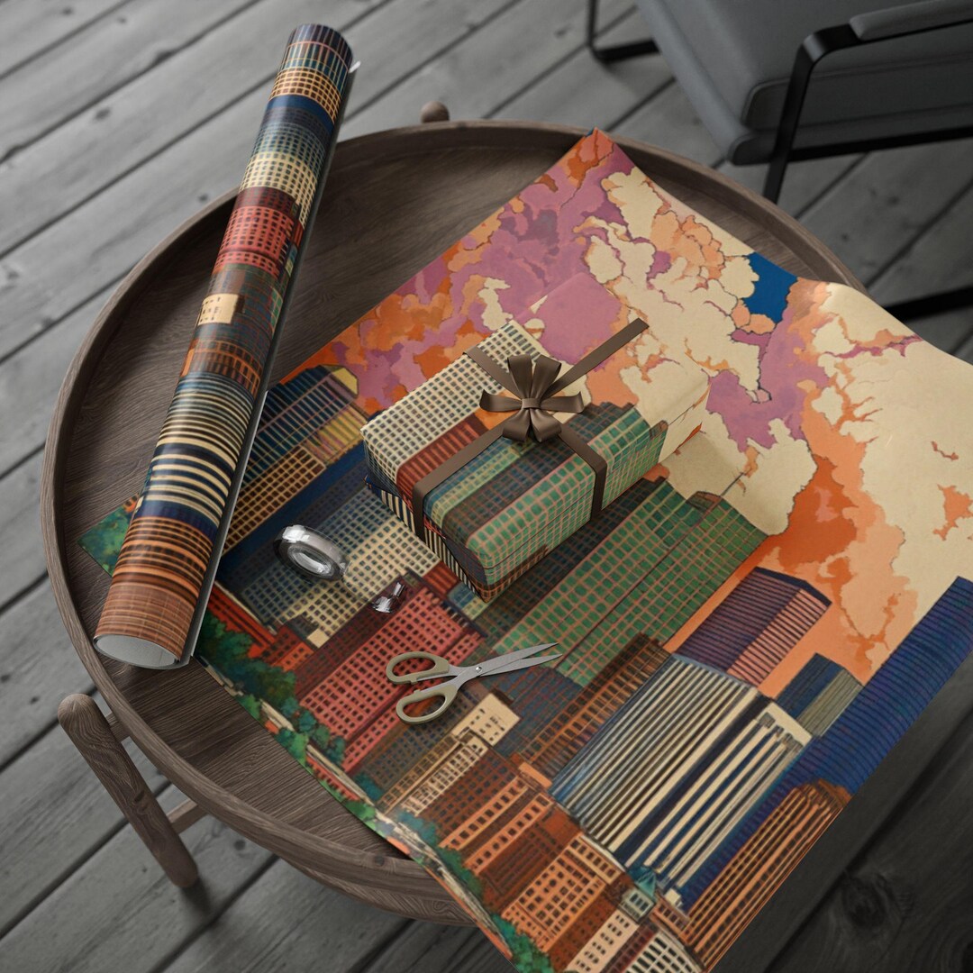 Denver Skyline Wrapping Paper - Ideal for Birthdays, Holidays, Parties ...