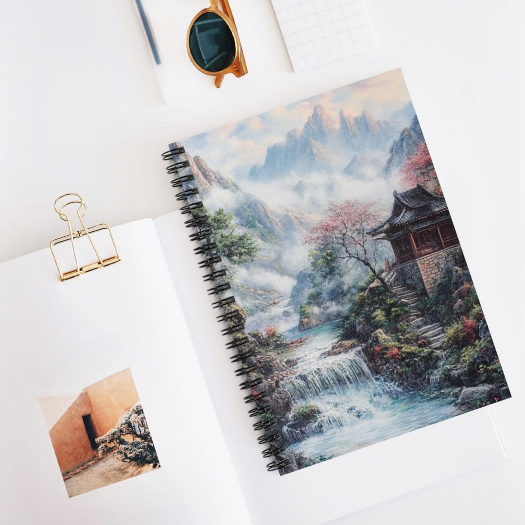 Chinese Landscape Spiral Notebook - Ruled Line, Perfect for Journaling ...