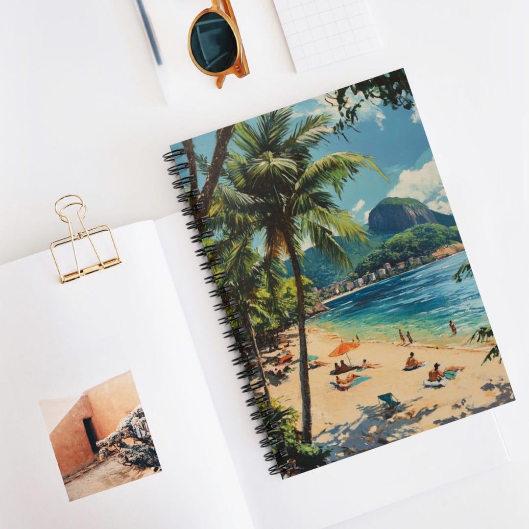 Brazilian Beaches Spiral Notebook - Beach Vibes, Journal for Travel ...