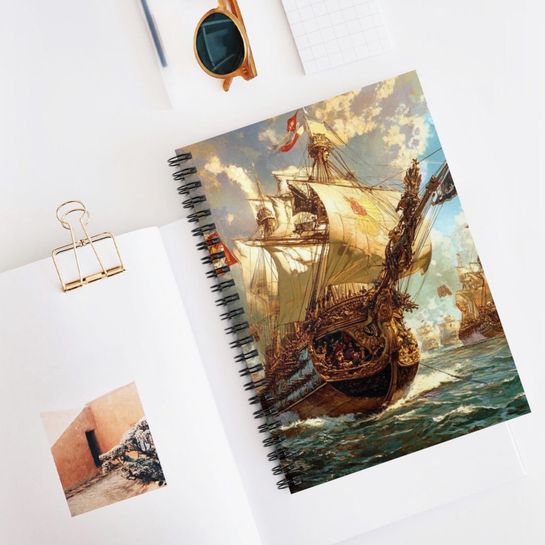 Spanish Armada Spiral Notebook - Ruled Line, History Lover's Journal ...