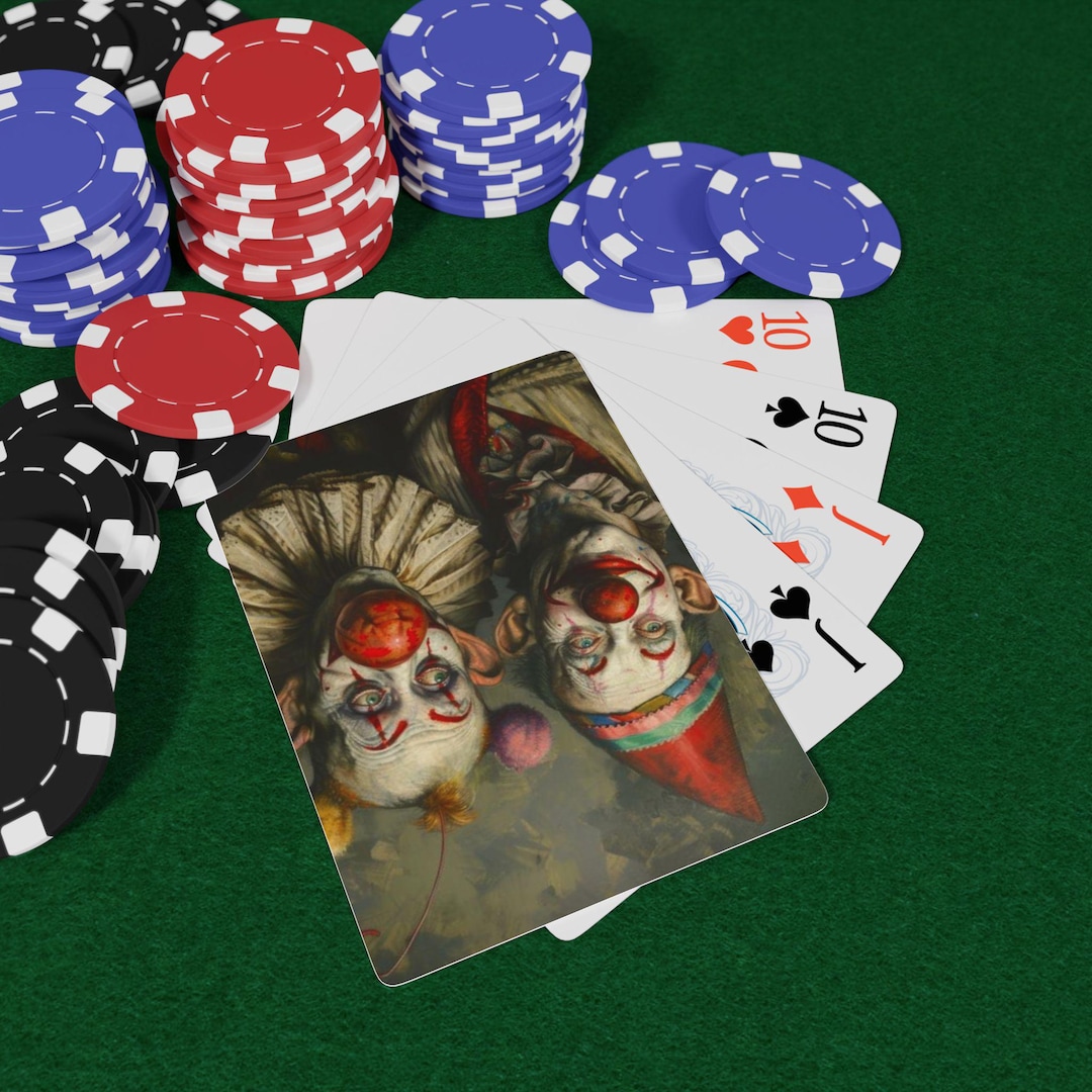 Circus Clowns Playing Cards - Vintage Carnival Deck, Whimsical Clown ...