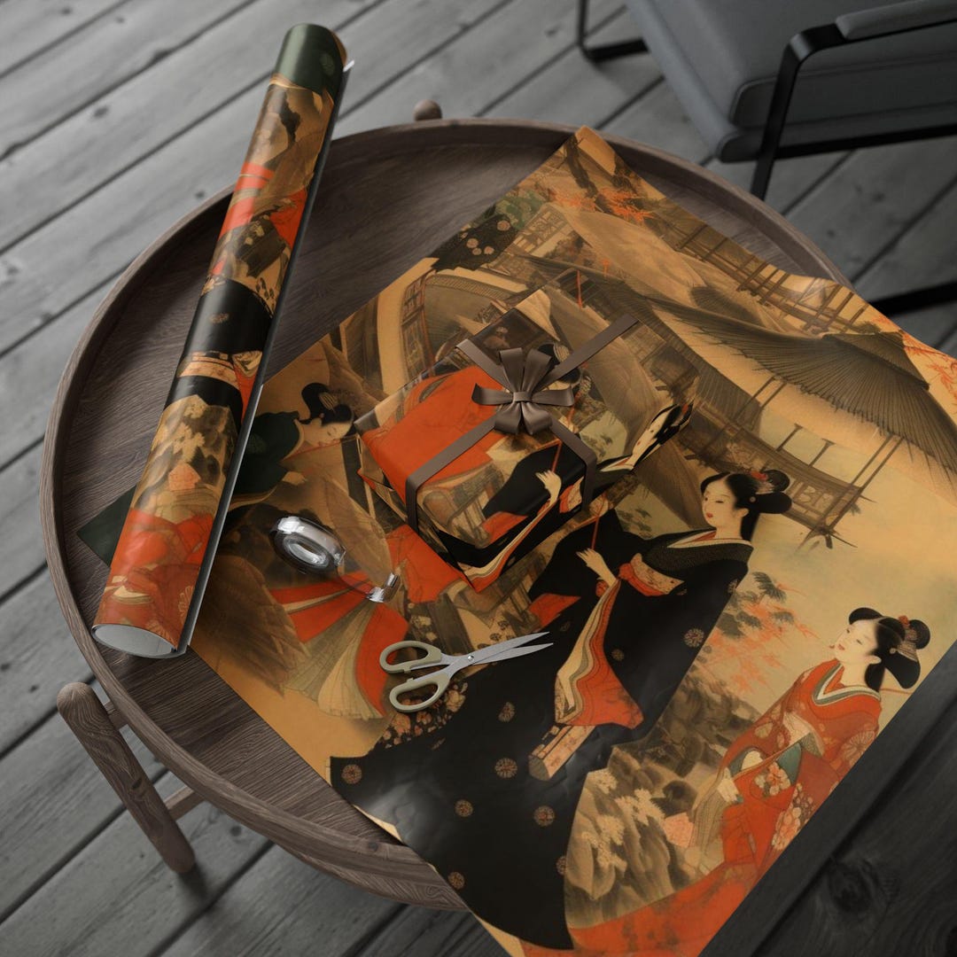 Edo Period Japan Wrapping Paper | Elegant Gift Wrap, Beautiful Floral ...