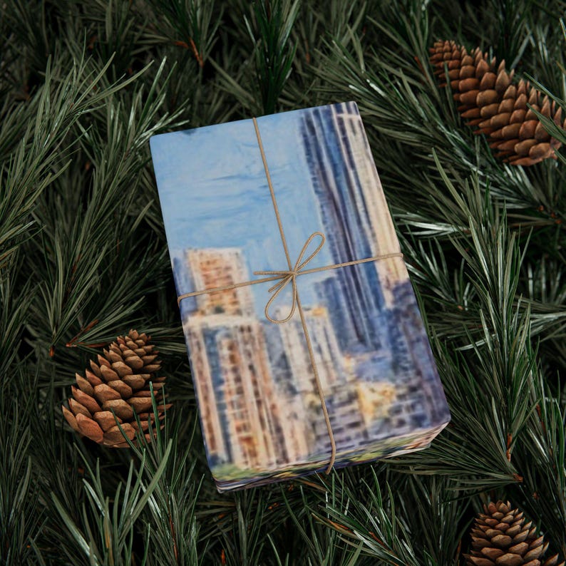 Millennium Park Wrapping Paper Roll, Scenic Gift Wrap, Unique Holiday ...