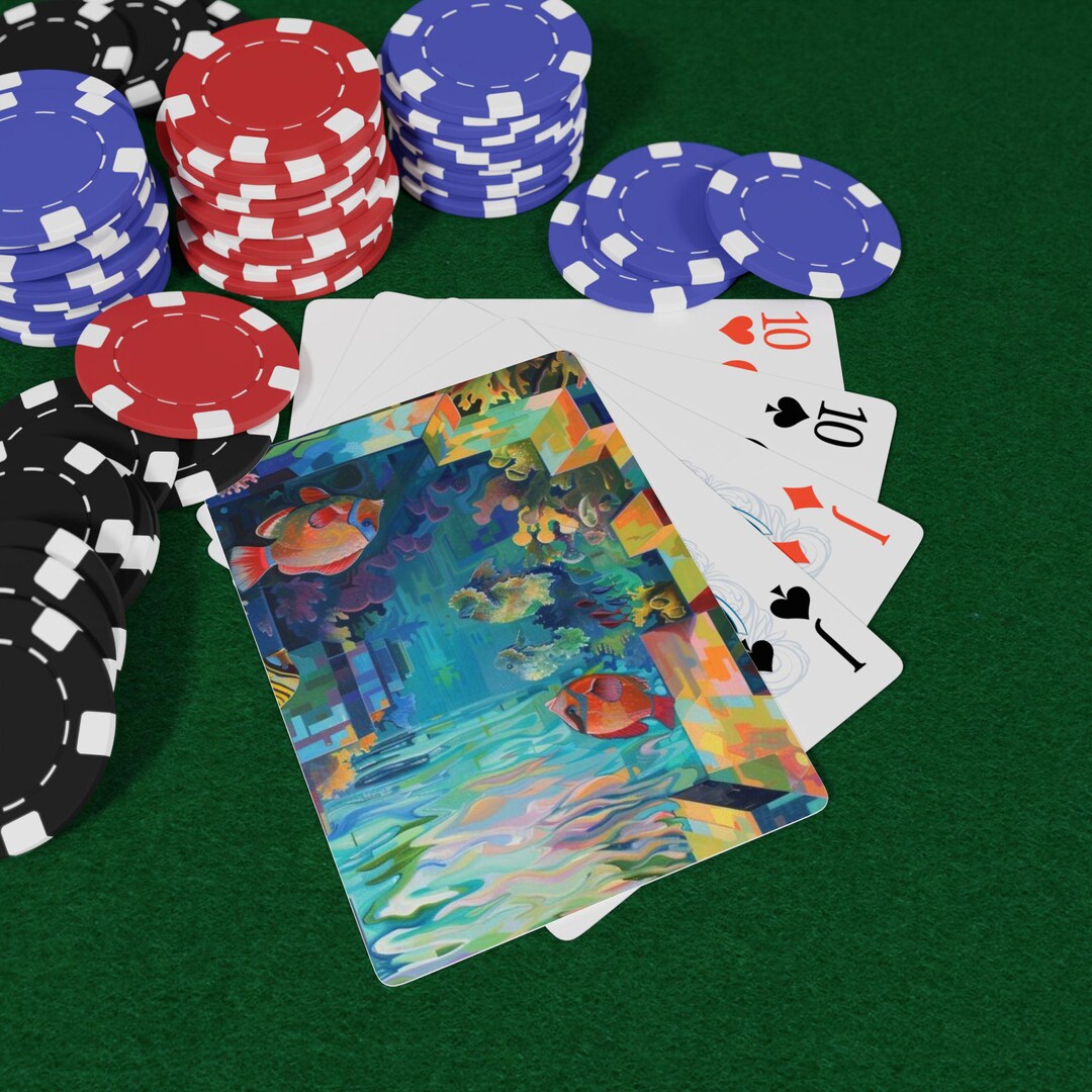 Underwater Geometry Playing Cards - Oceanic Abstract Deck, Geometric ...