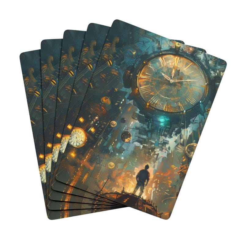 Time Traveler Odyssey Playing Cards - Sci-fi Adventure Deck, Temporal ...