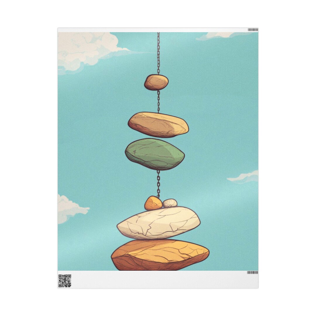 Balance and Boundaries Wrapping Paper, Serenity Inspired Gift Wrap With ...