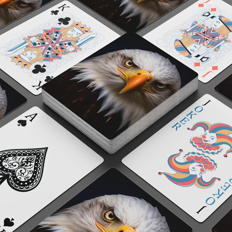 Bald Eagle Playing Cards With Bold Eagle Design, Unique Card Games ...