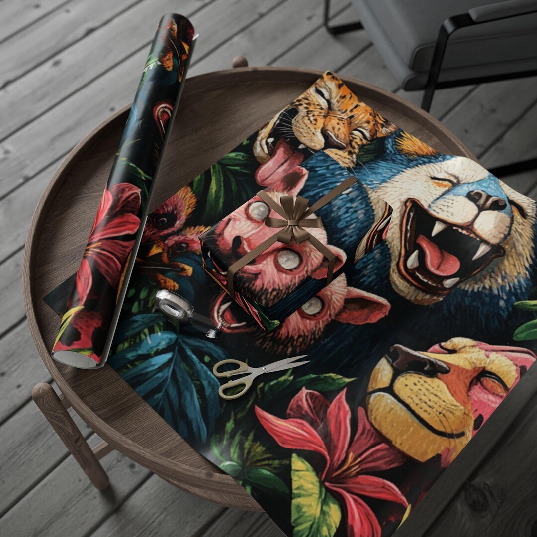 Zany Zoo Wrapping Paper - Whimsical Animal Gift Wrap, Fun Kids Theme ...