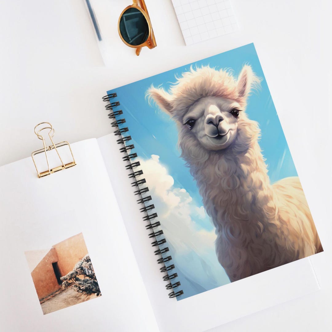 Alpaca Spiral Notebook - Cute Animal Journal, Perfect for Students ...