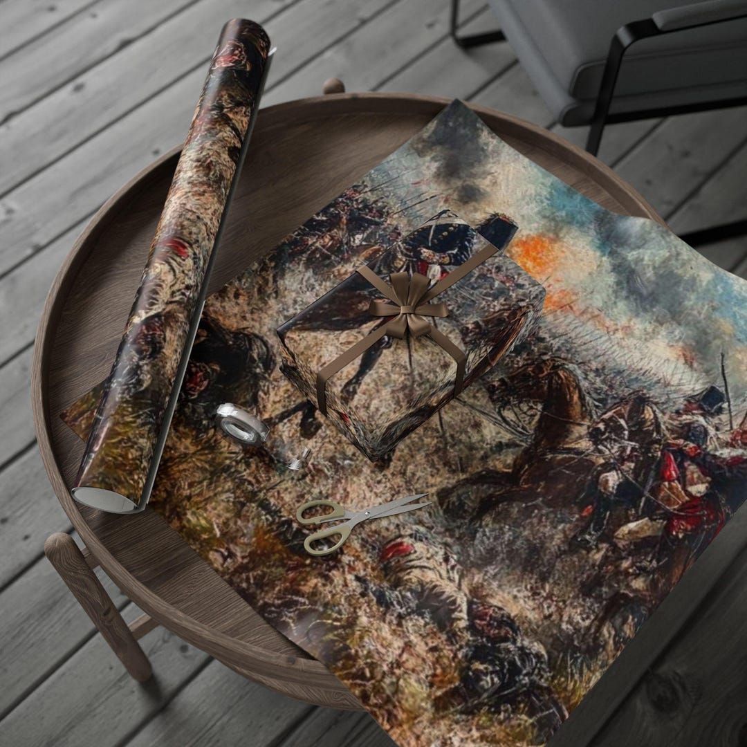 Battle of Waterloo Wrapping Paper, Unique Gift Wrap for Birthdays ...