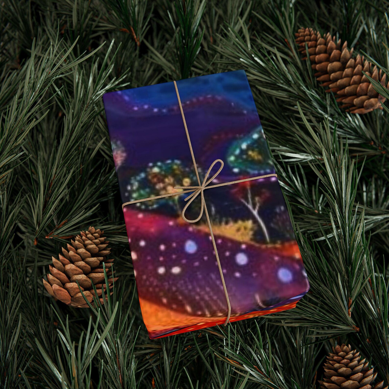 Australian Dreamtime Wrapping Paper, Colorful Gift Wrap, Bohemian Style ...