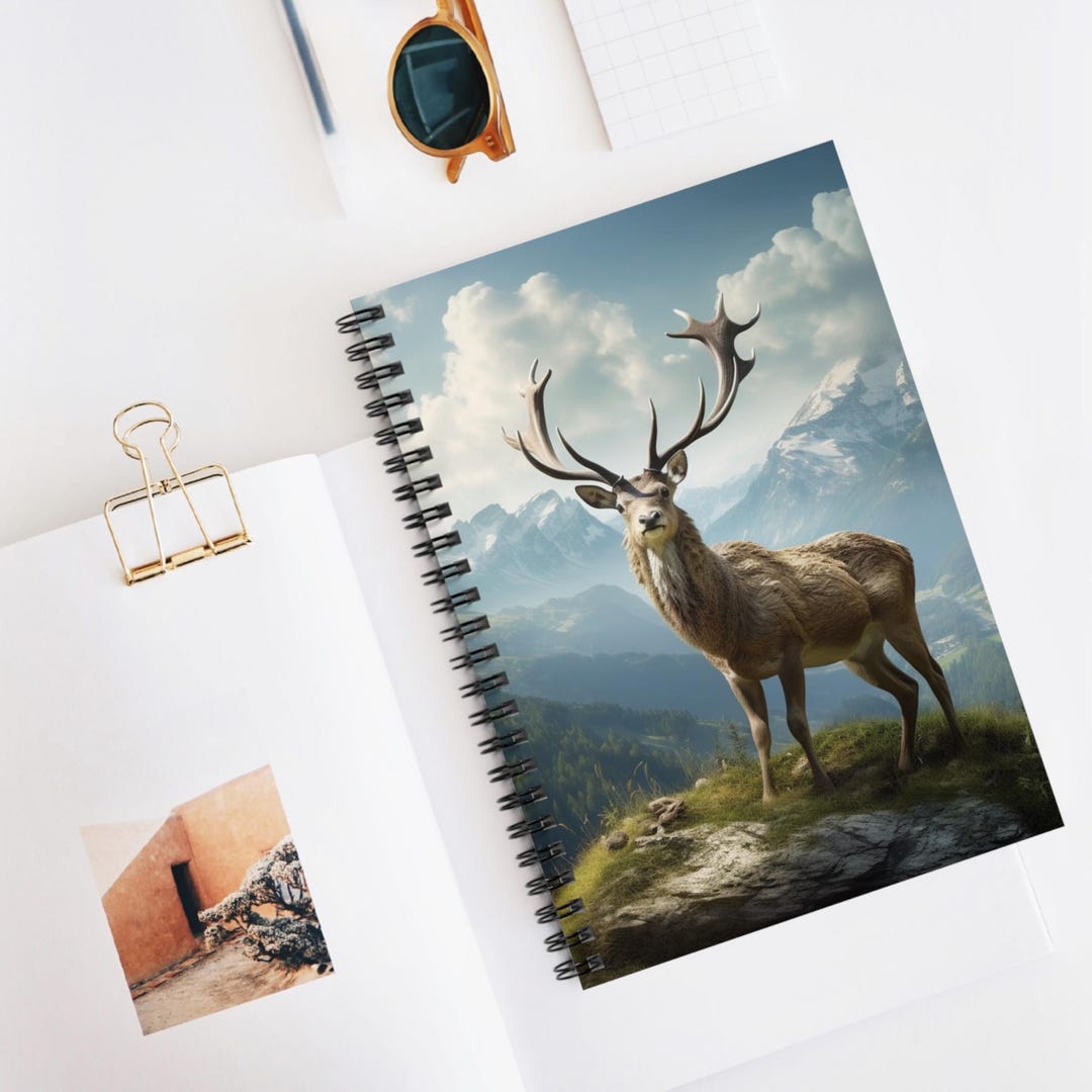 Austria Animals Spiral Notebook With Majestic Deer Design, Wildlife ...