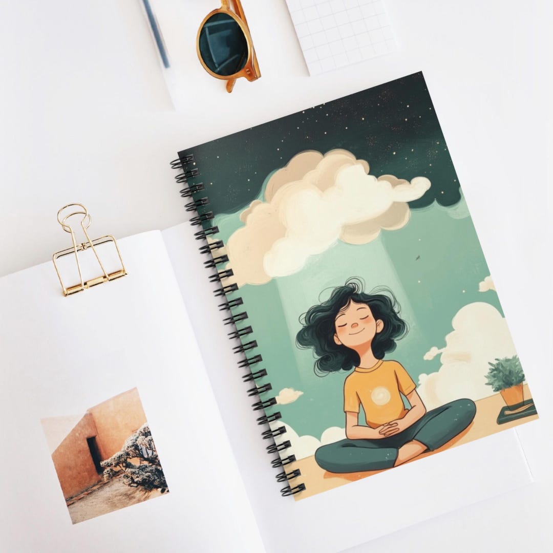Calm and Collected Spiral Notebook - Ruled Line, Meditation Journal ...