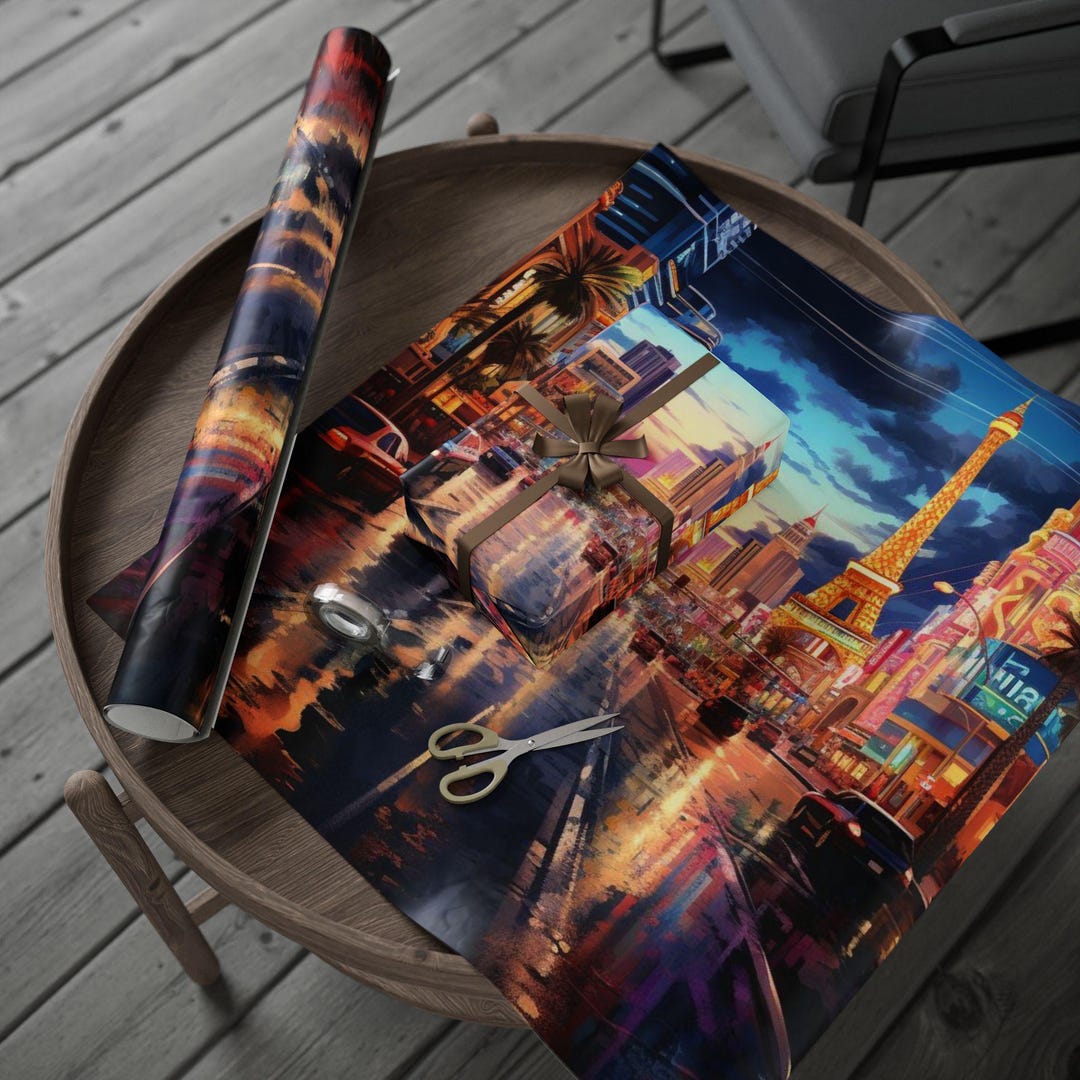 Las Vegas Strip Wrapping Paper, Perfect for Holidays, Birthdays, Gifts ...