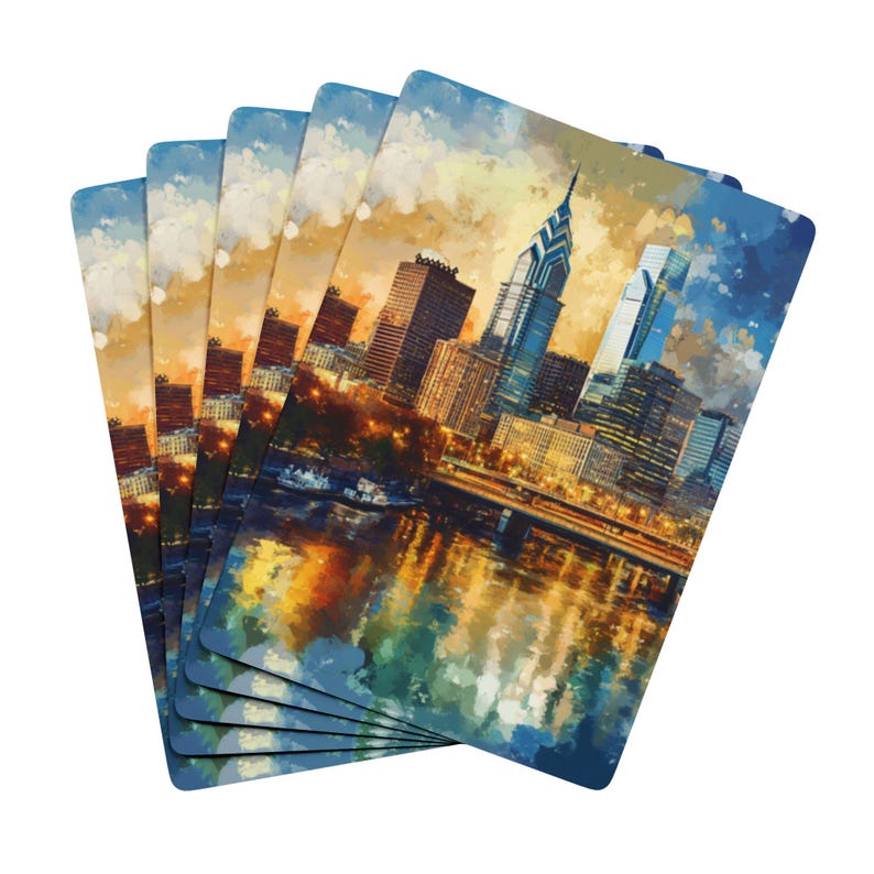 Philadelphia Skyline Poker Playing Cards Set, Ideal for Game Nights ...