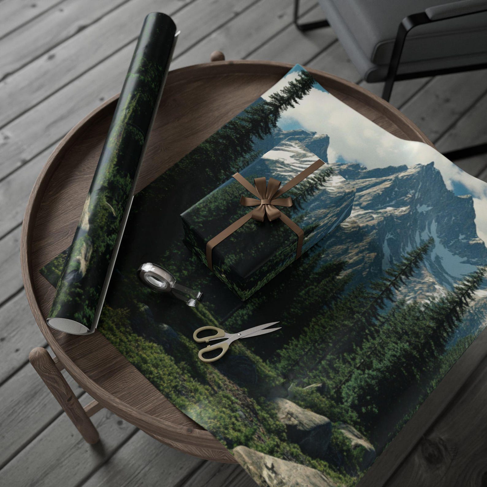 Rocky Mountains Wrapping Paper, Nature Gift Wrap, Eco-friendly ...