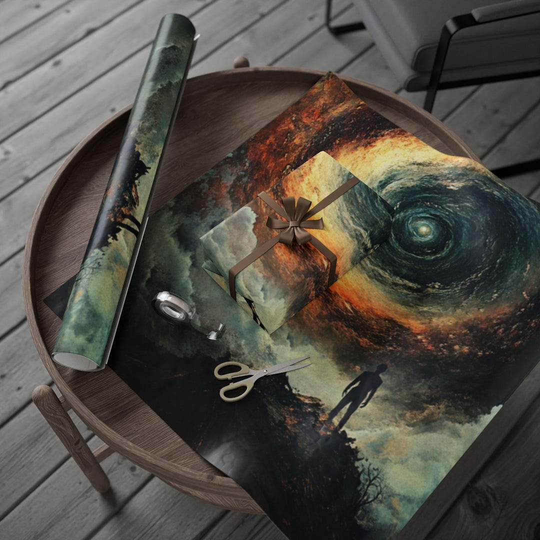 Vortex Visions Wrapping Paper - Surreal Spiral Gift Wrap, Psychedelic ...