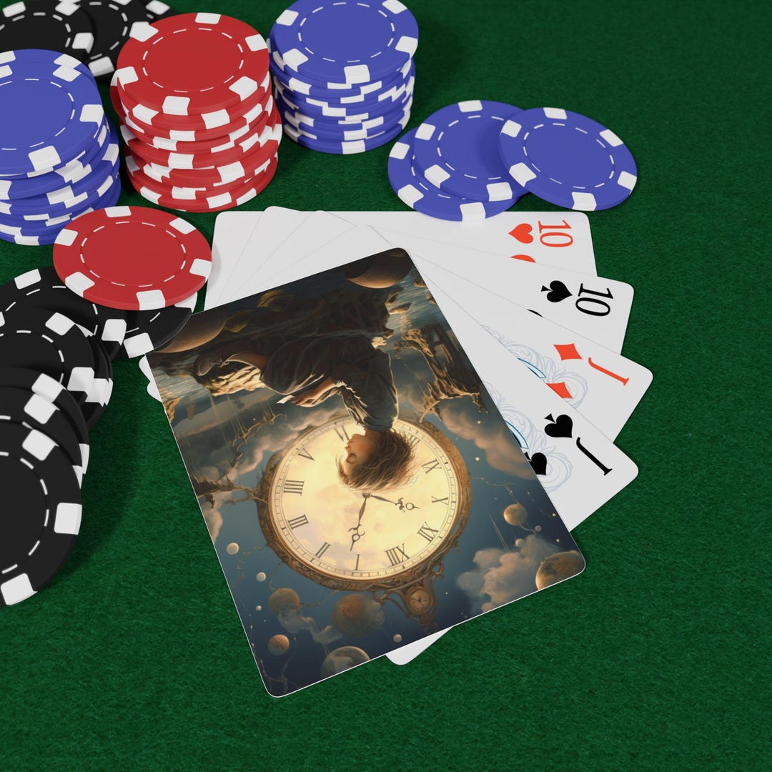 Patience Playing Cards Wall Clock - Unique Timepiece for Gamers ...