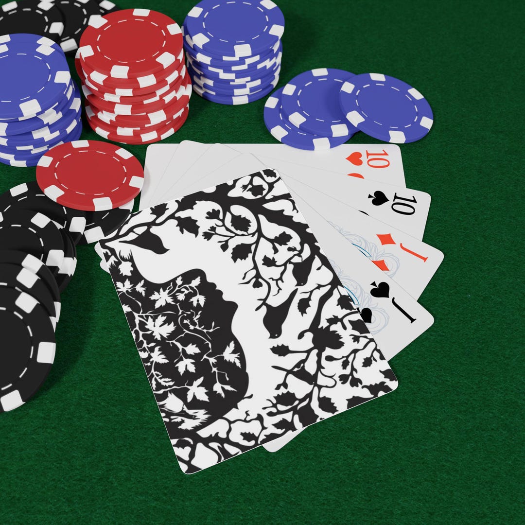 Silhouette Patterns Playing Cards - Elegant Shadow Art Deck, Minimalist ...