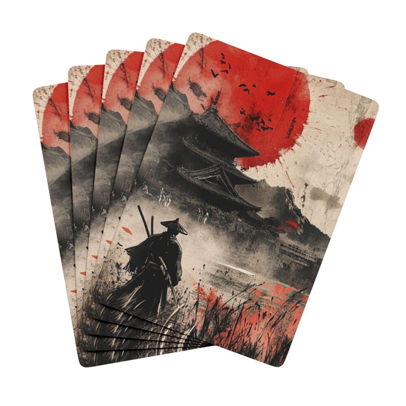 Land of the Samurai Poker Playing Cards Set - Unique Gift for Gamers ...