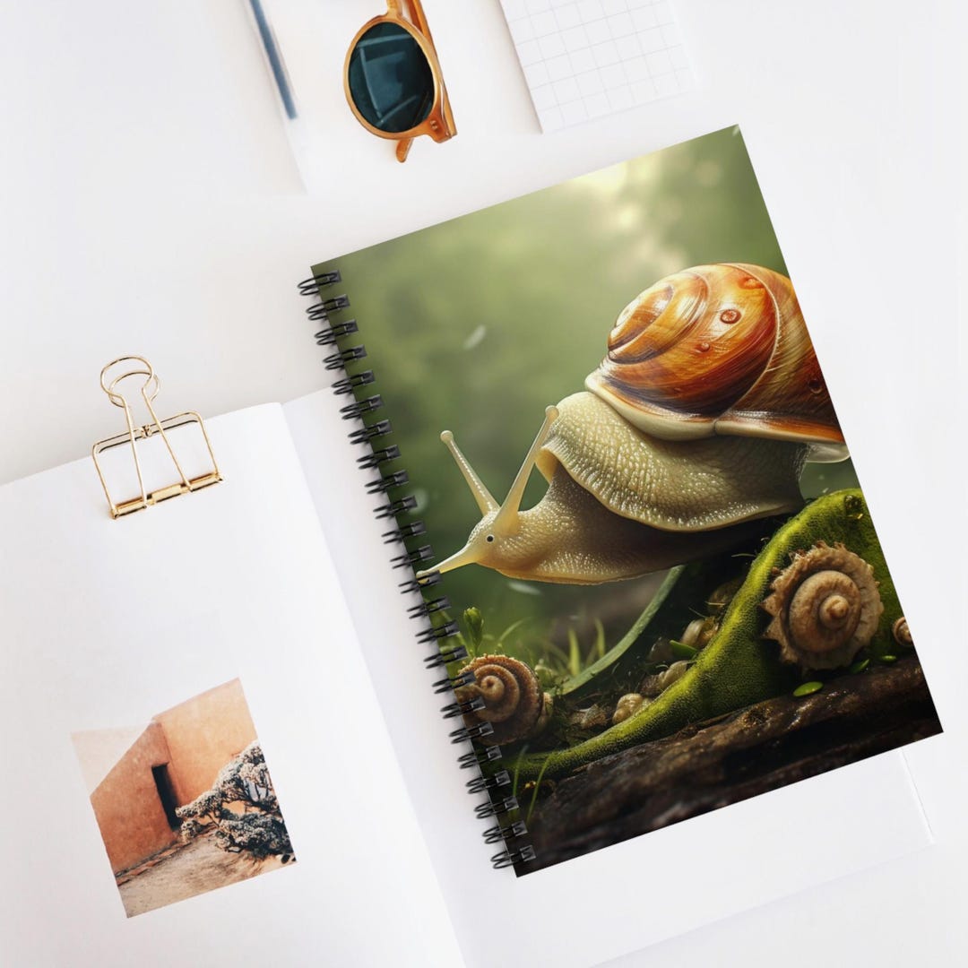 Snail Journey Spiral Notebook - Nature Lovers Journal, Cute Stationery ...