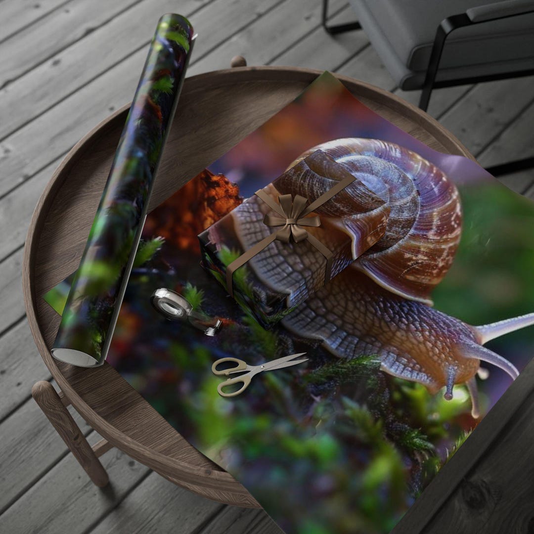 Snail Wrapping Paper, Eco-friendly Gift Wrap, Nature-inspired Paper ...