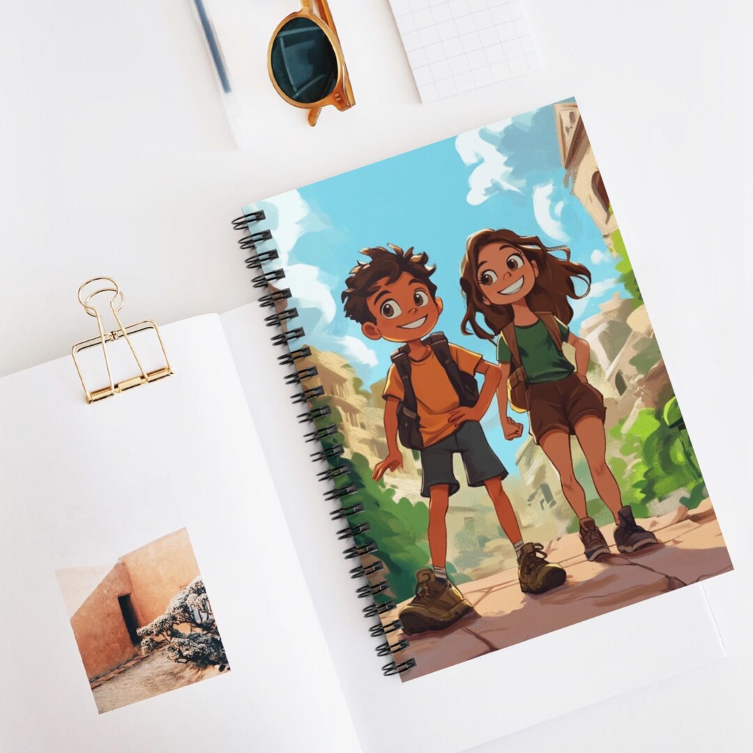 Sibling Adventures Spiral Notebook - Fun Kids Design, Creative Journal ...