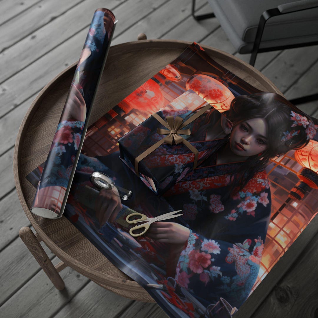 Japanese Culture Wrapping Paper, Elegant Gift Wrap for Birthdays ...