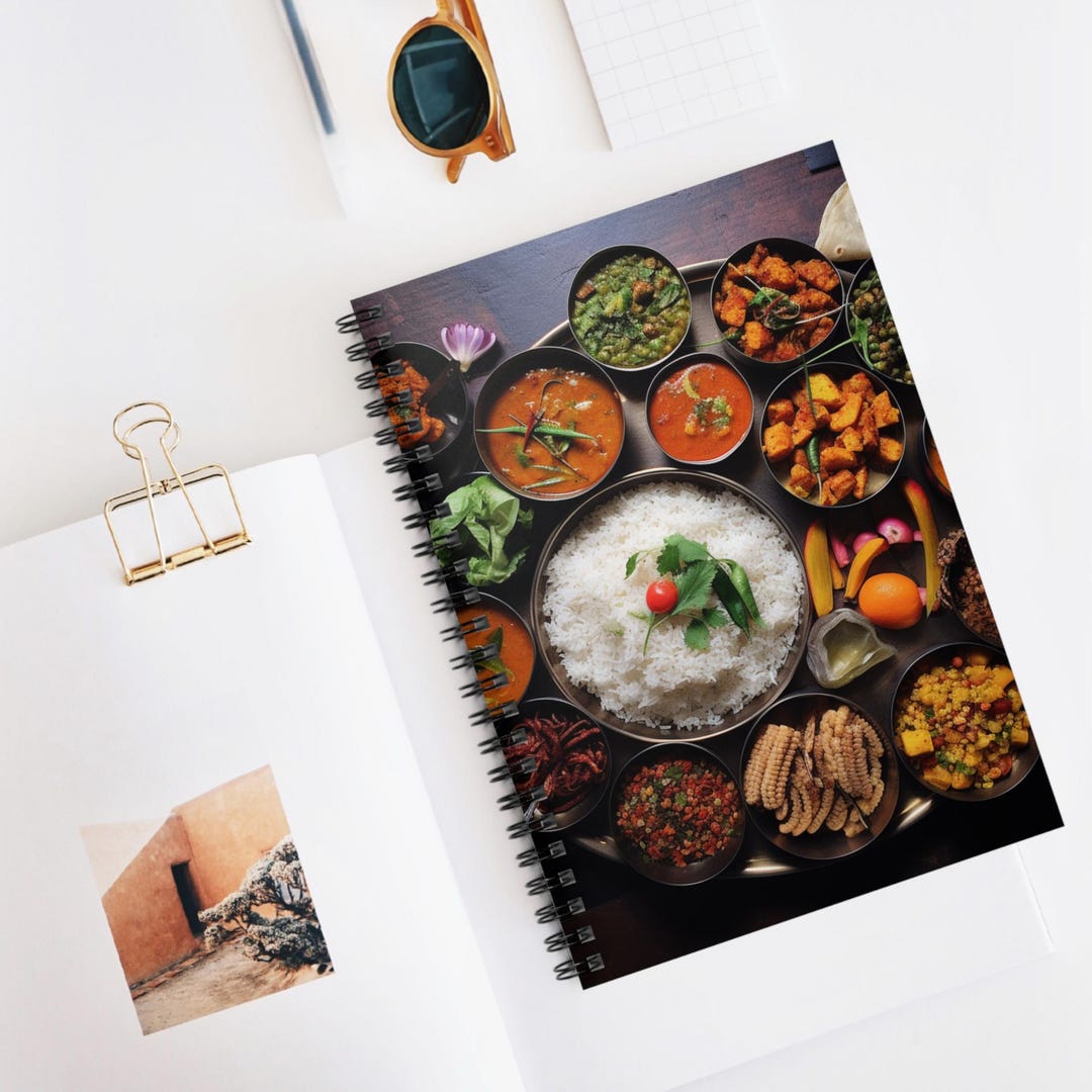 India Food Spiral Notebook, Recipe Journal, Meal Planning Notebook ...