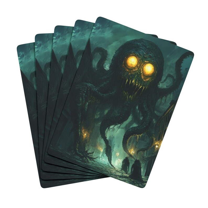 Scary Sights Playing Cards - Horror-themed Deck, Creepy Scene Art Cards ...