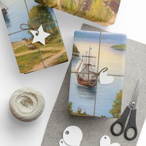 Colonial America Wrapping Paper, Nature-inspired Gift Wrap, Perfect for ...