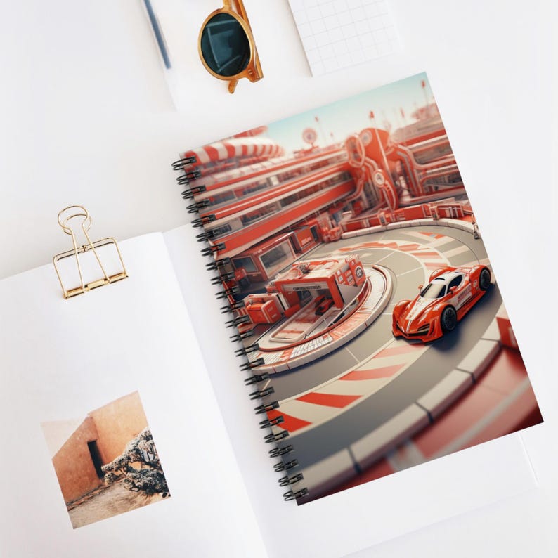 Racing Circuit Spiral Notebook - Perfect for Car Enthusiasts, Gift for ...