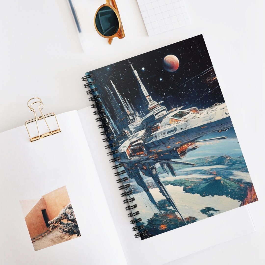 Interstellar Trade Spiral Notebook - Ruled Line, Sci-fi Journal, Space ...