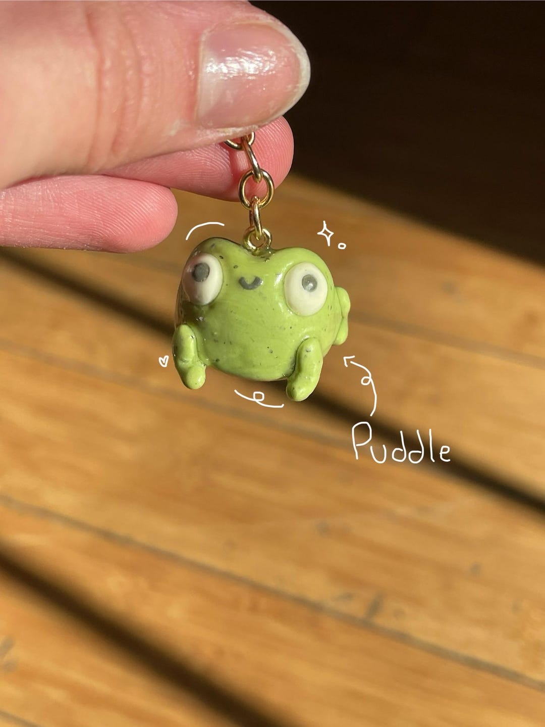 Puddle the Frog - Polymer Clay Keychain - Etsy