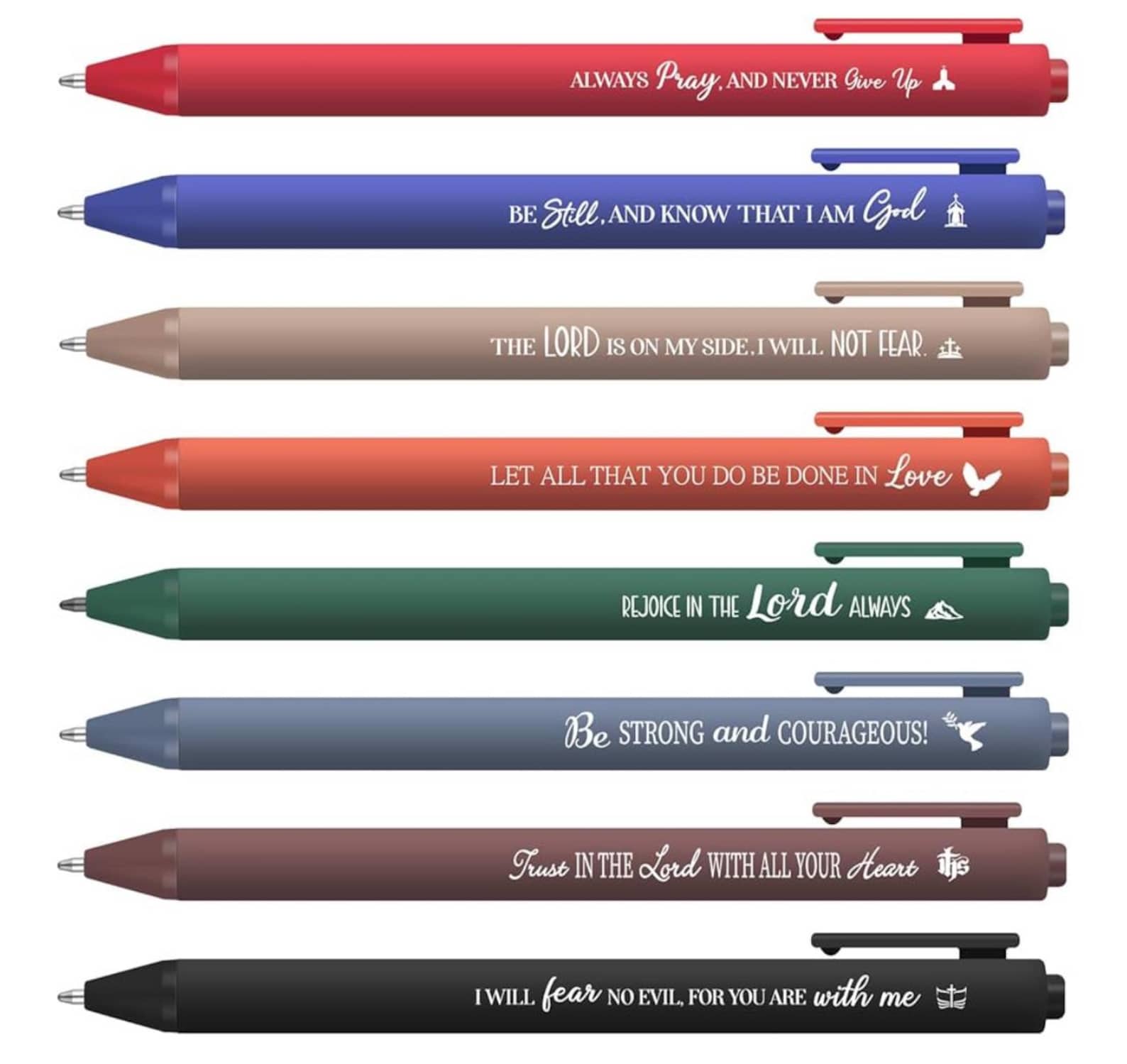 Bible Verse Pen Set | Inspirational Christian Gift, Set of 8 - Etsy