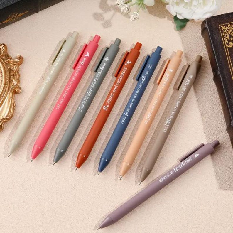 8 Pc. Bible Verse Pen Set | Encouraging Pens, Inspirational Pens, Gift ...