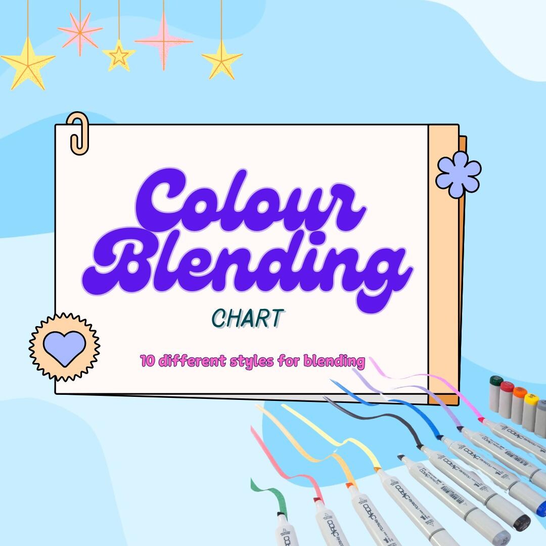 Colouring Blending Chart, A4 Size, Colour Swatches - Etsy UK