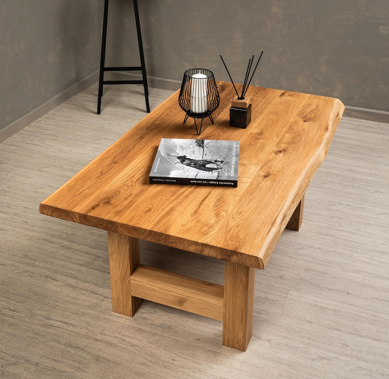 Live Edge Oak Dining Table Top, Solid Wood Tabletop, Custom Sizes ...