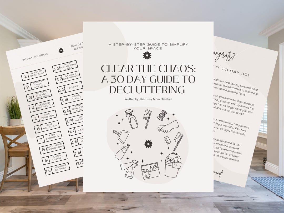 ADHD 30 Day Declutter Guide Challenge ADHD Declutter Your Home ...